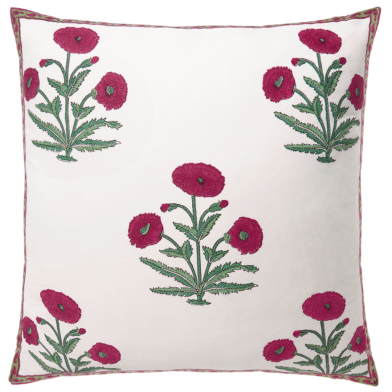 Botanical Bedding with Poppy Design - Magenta Bedding